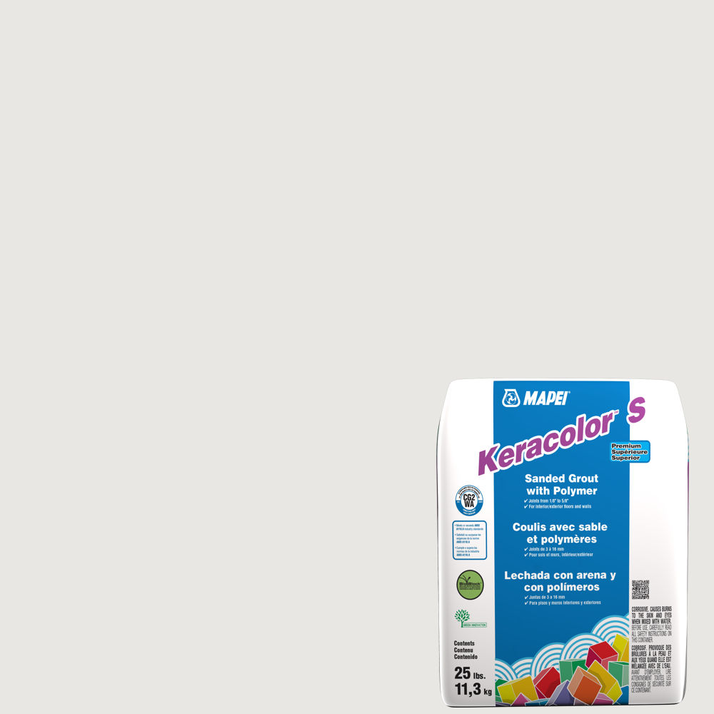 Mapei - Keracolor S Sanded Grout With Polymer #38 Avalanche 25 Lb ...