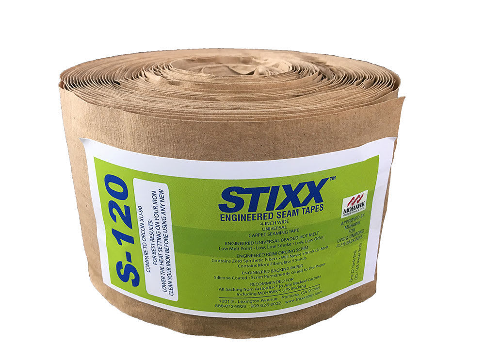 Traxx - Stixx S-120 Seam Tape 4" X 66' - Urethane Backing - Shopflooring.ca