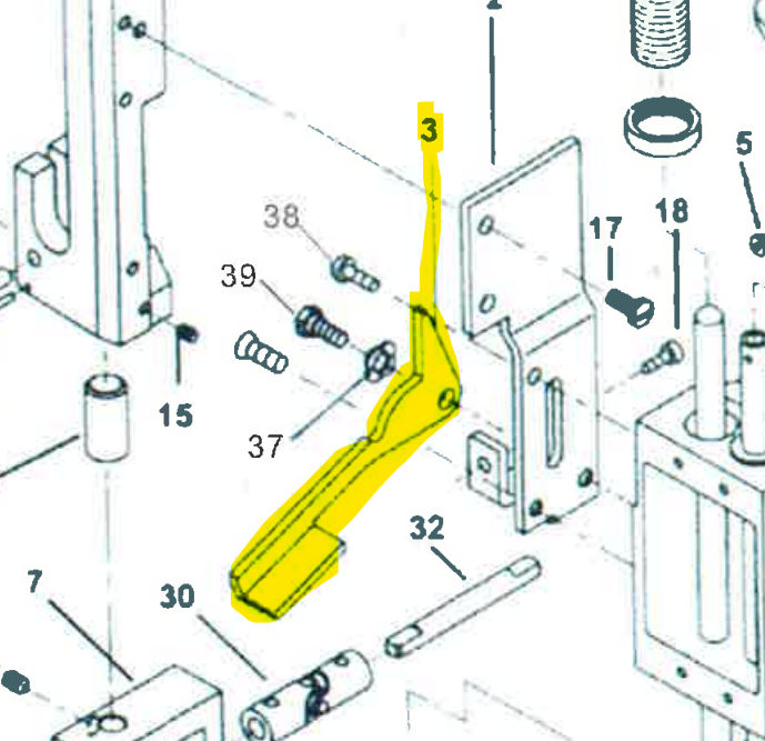 NC - Replacement Pressure Foot Lifter For Millennium 2000 Carpet Binder ...